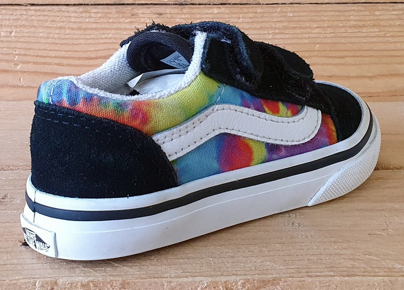 Vans Off The Wall Low Suede Kids Trainers UK6.5 US7 EU23.5 508731 Black Rainbow